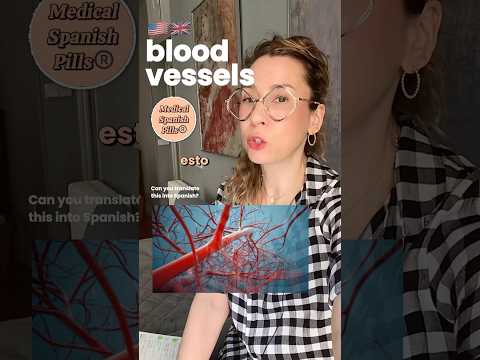 How to say BLOOD VESSELS in Spanish. #medicalspanish #spanishfordoctors #anatomy