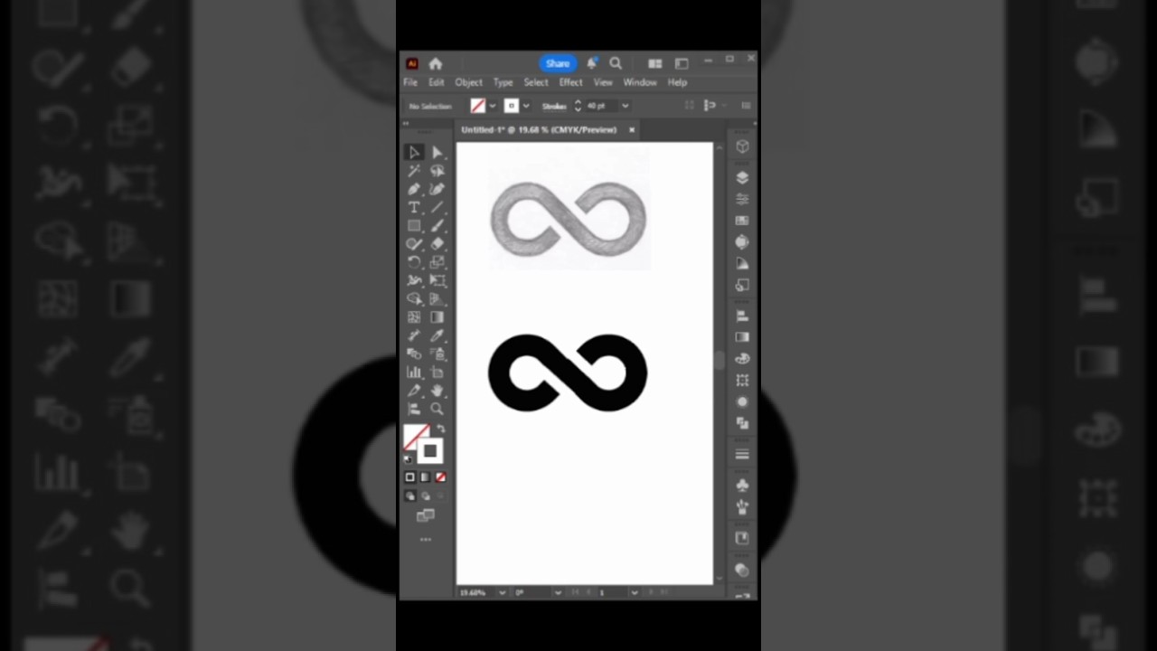 abstract shape in adobe illustrator #abstractdesign #illustratortips
