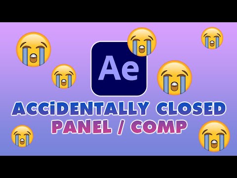 Accidentally Closed After Effects Panel / Composition | Reset Your Workspace (Tutorial)