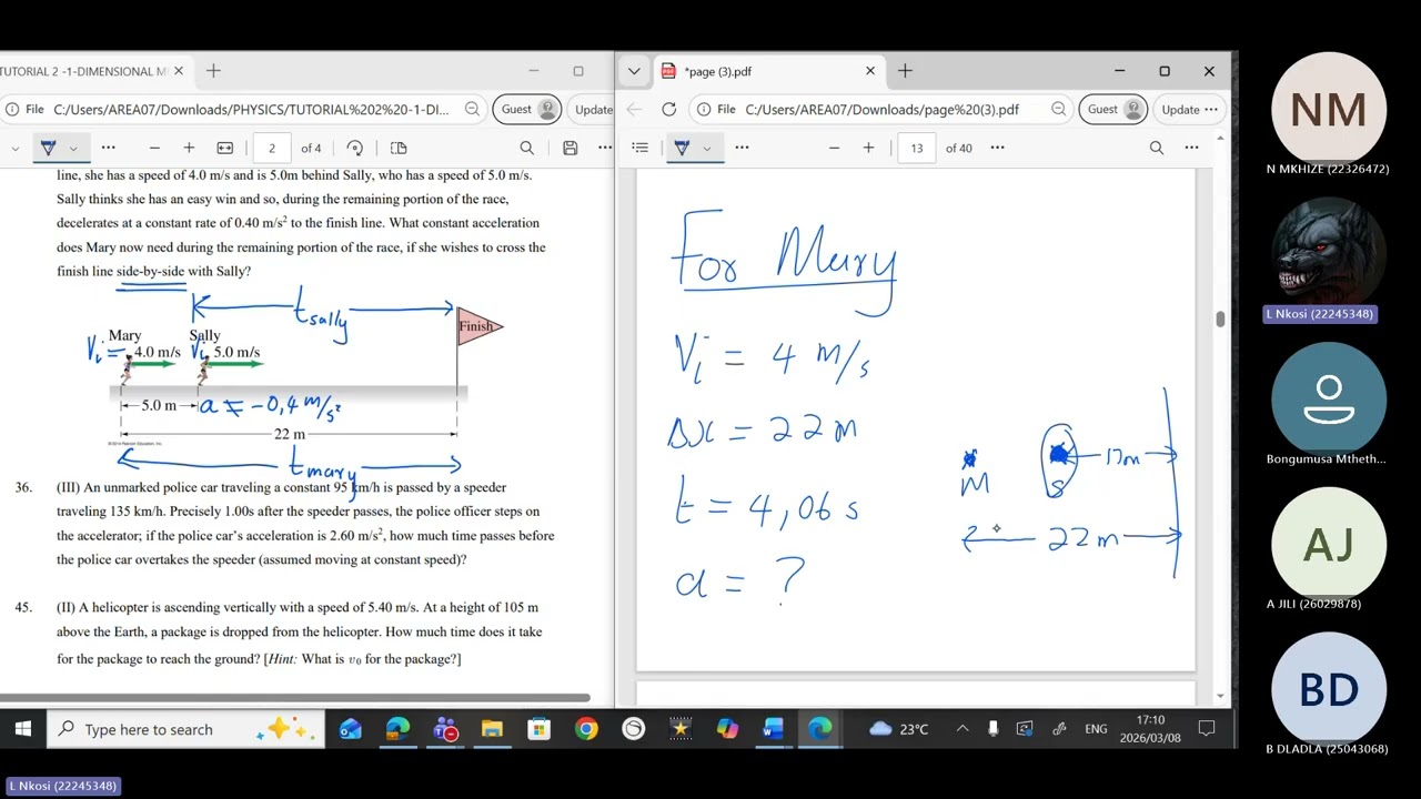 KINEMATICS TUTORIAL part 3