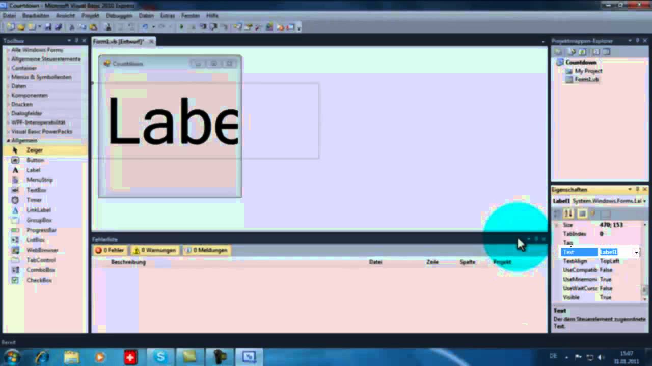 Visual basic 2010 Tutorial countdown