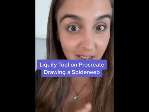 Using the Liquify Tool on the Procreate Design App to Draw Spider Web Clip Art for sale on TPT