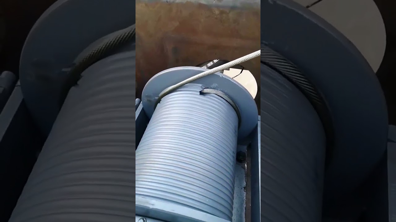 Crane wire reel take up process