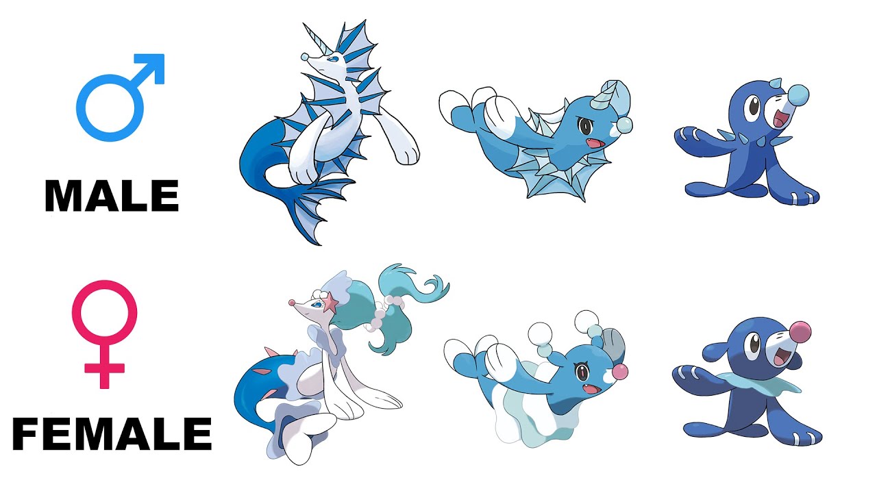 All Gen 7 Starters Evolution Gender Difference Fanart