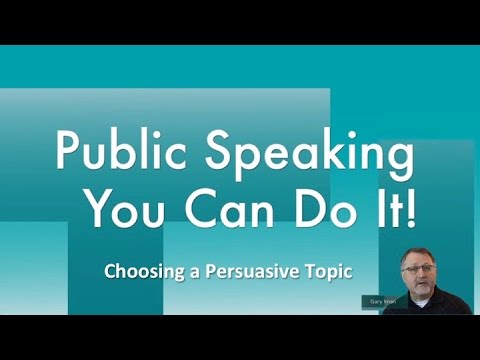 Choosing a Persuasive Topic