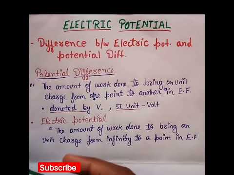 difference between electric potential and potential difference| class 10th electricity #shorts