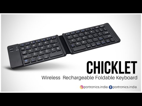 Portronics POR-973 Chicklet Foldable QWERTY Keyboard, Mini Pocket Sized ...