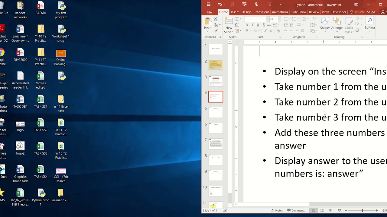 Python - L2 - Arithmetic problems - Task 1