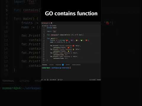 A function that every GO developer should know by heart