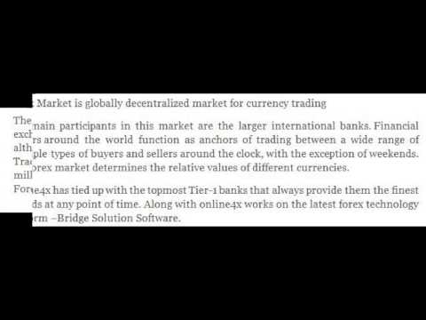 Forex Market - Online4x Markets