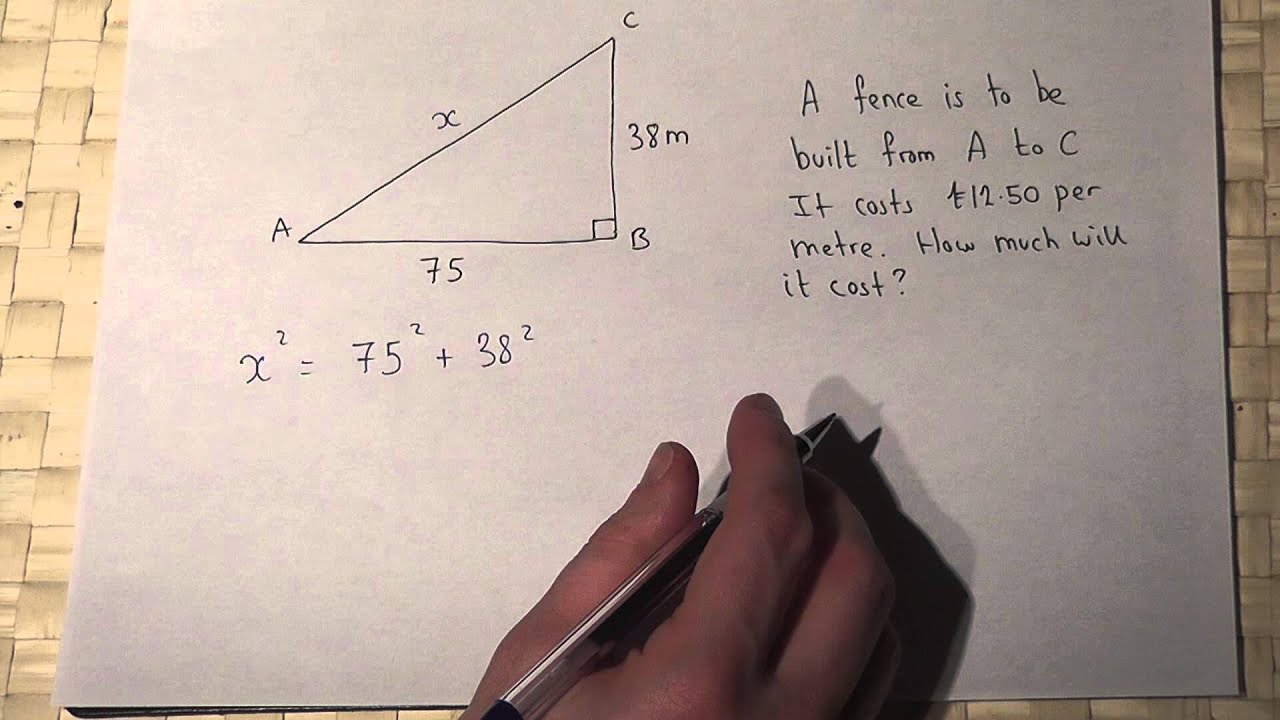 Pythagoras: solving problems using Pythagoras' theorem