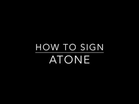 Learn How to Sign the Word Atone