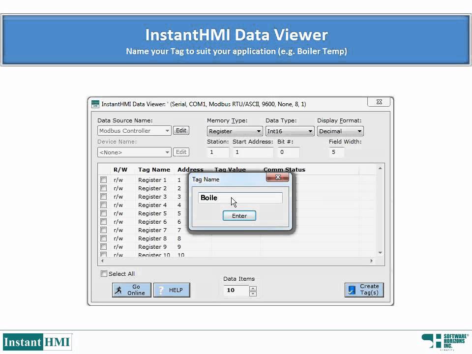 InstantHMI 'Data Source Manager'