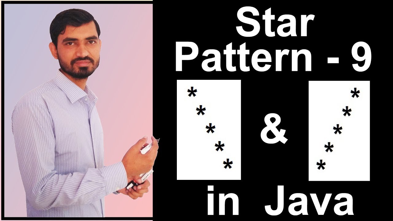 Star Pattern - 9 Program (Logic) in Java by Deepak