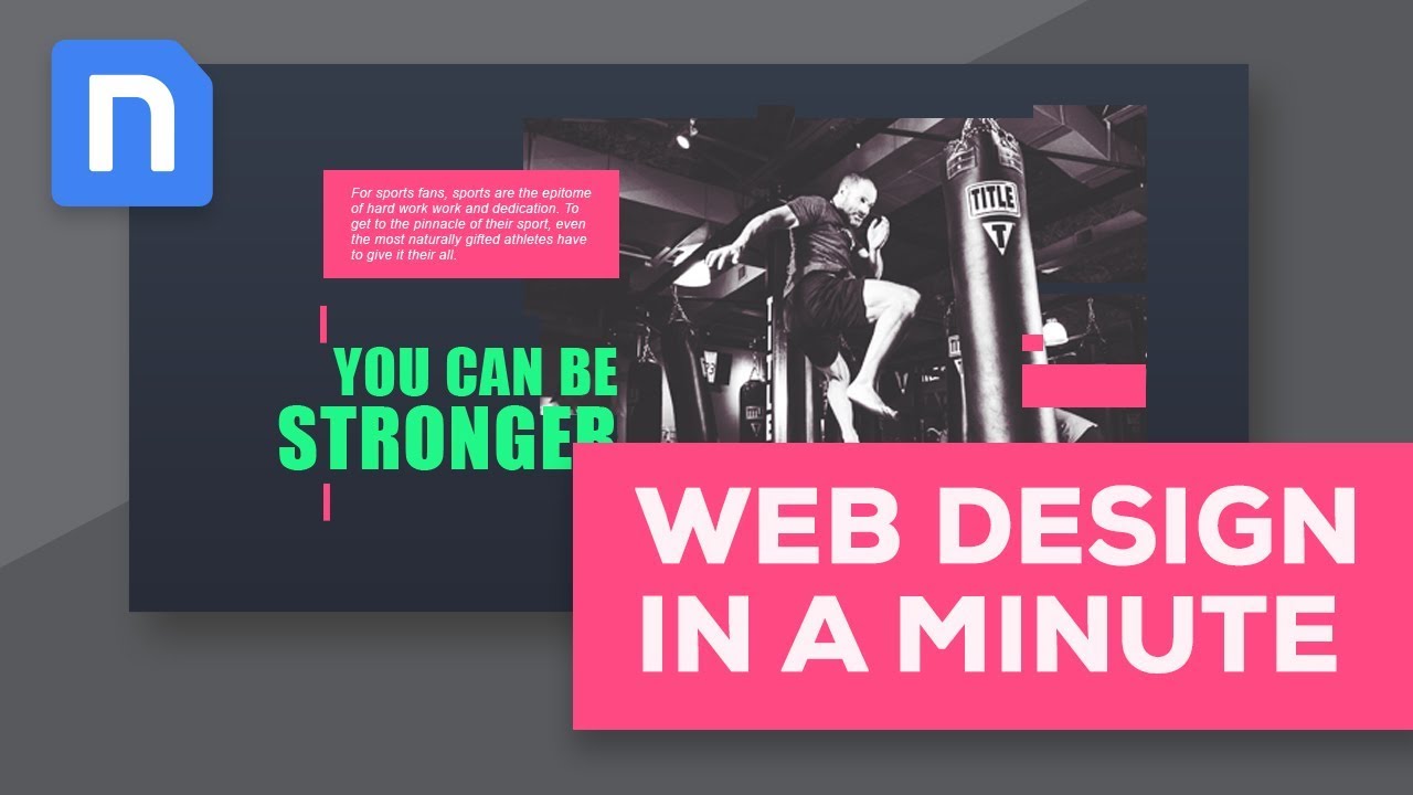 Web Design In Minutes - Be Stronger