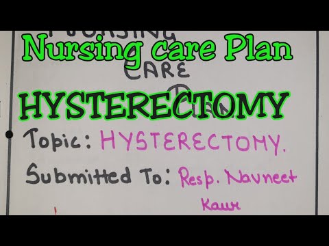 Hysterectomy || Nursing & Gnm #careplan