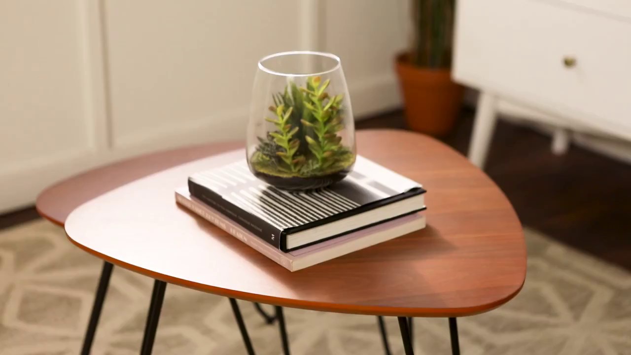 Salish Walnut Wood 2-Piece Modern Nesting Coffee Table Set - #24W38 ...