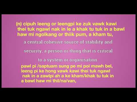 linchpin meaning in English Ngawn