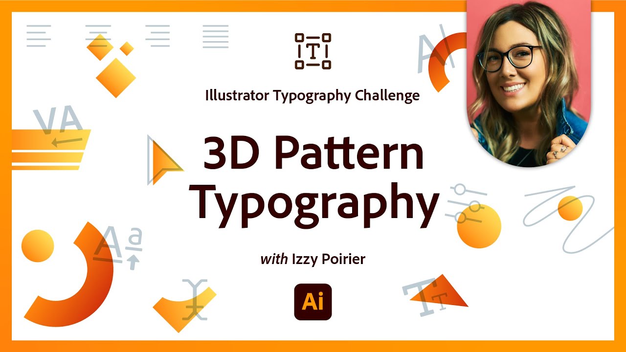 3D Patterned Type: Poster Design  | Illustrator Typography Challenge