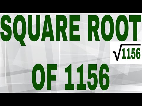 SQUARE ROOT OF 1156