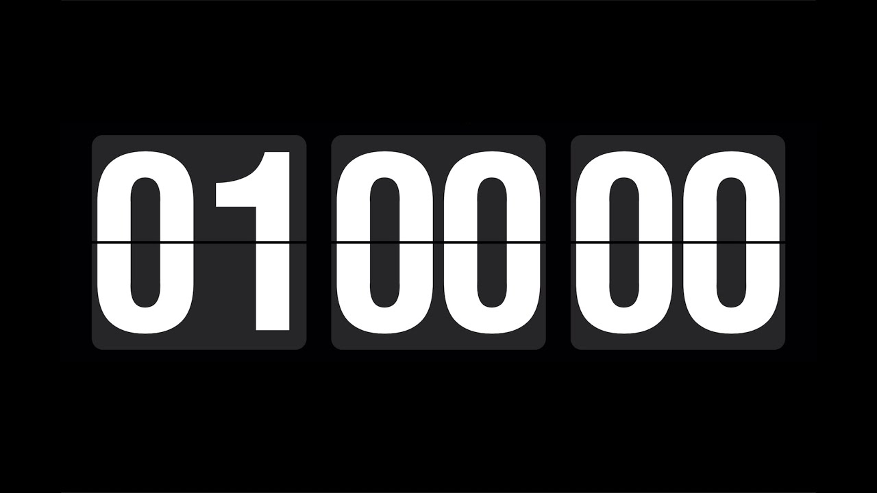 1 hour  countdown, Timer & alarm flip clock.