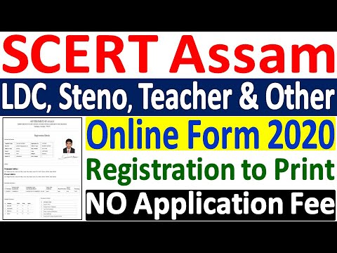 SCERT Assam Online Form 2020 ¦¦ How to Fill SCERT Assam Online Form 2020 ¦¦ SCERT Assam Form Fill-up