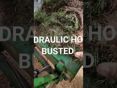 hydraulic hose busted on my john deere tractor