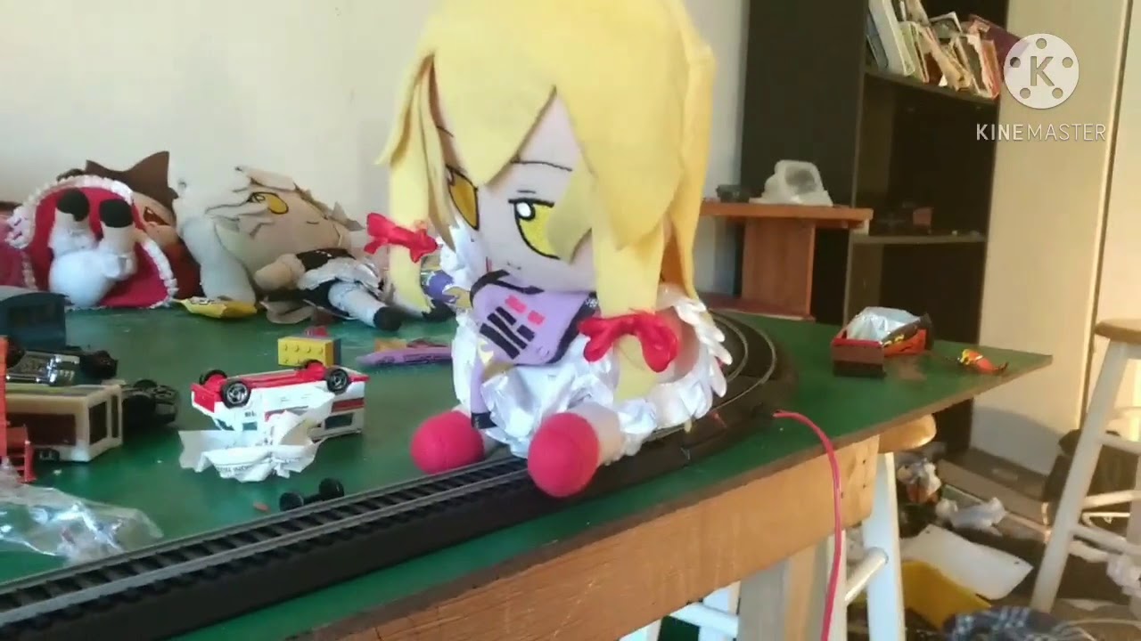 Yukari gets hit by a train (mmmm nice watermark)