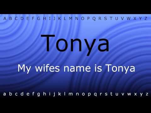 Here I will teach you how to pronounce 'Tonya' with Zira.mp4