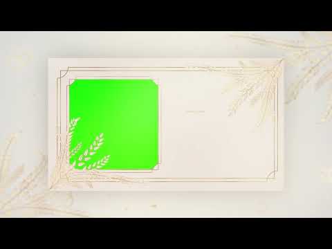 Floral wedding invitation green screen template | photo slideshow green screen template | Slideshow