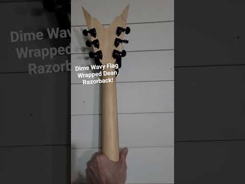 Dean Dime RZR? VIDEO ⌚ DIME Wavy FLAG RAZORBACK Guitar SKIN! | Reverb