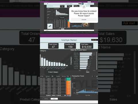 Power BI inside Power Apps #powerapps