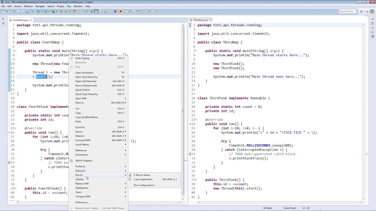 Creating Threads Using the Threads-API - Fourth Way
