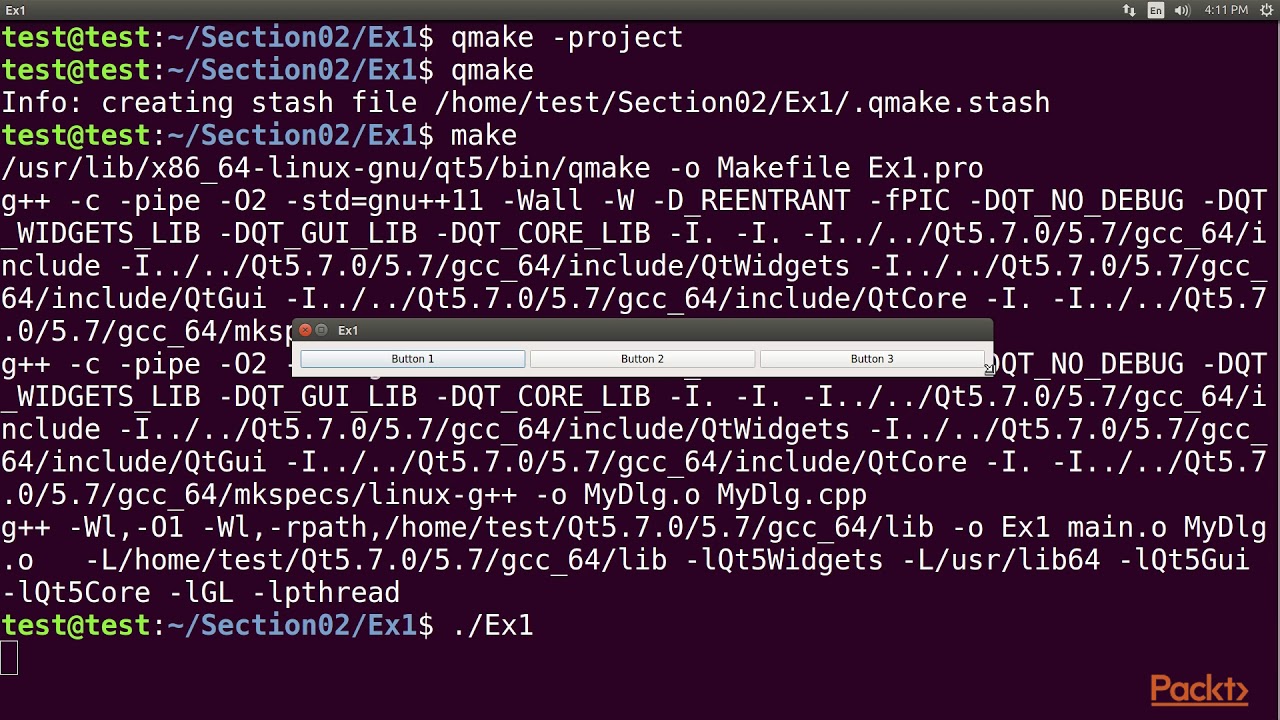 GUI Programming with C++: Writing a GUI Application with a Horizontal Layout| packtpub.com