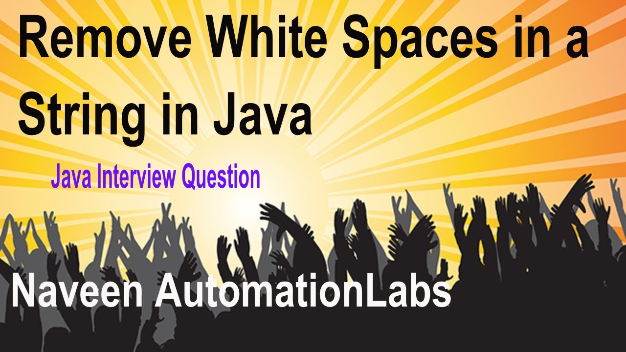 Remove White Spaces in a String in Java