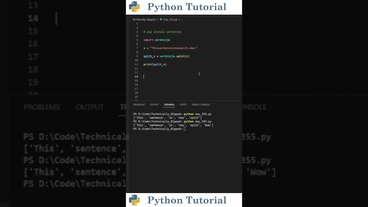 Splitting Words In Python | Python Tutorial