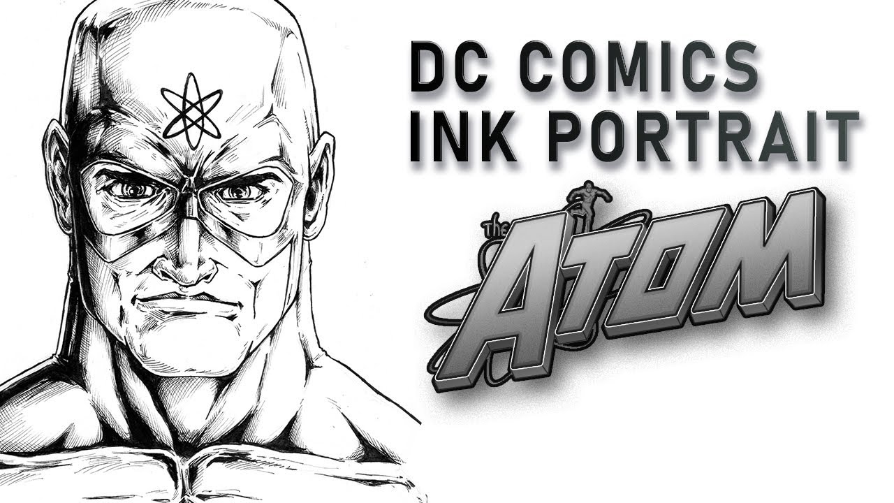 Drawing The Atom - DC Comics INK PORTRAIT