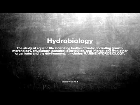 Medical vocabulary: What does Hydrobiology mean