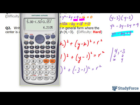 Write an equation of a circle in general form