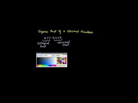 Square root of decimal numbers by long division method