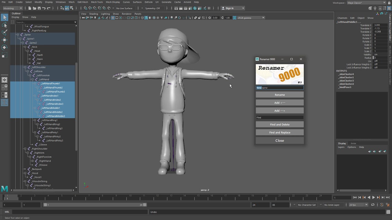 Maya Python script - Renamer 9000