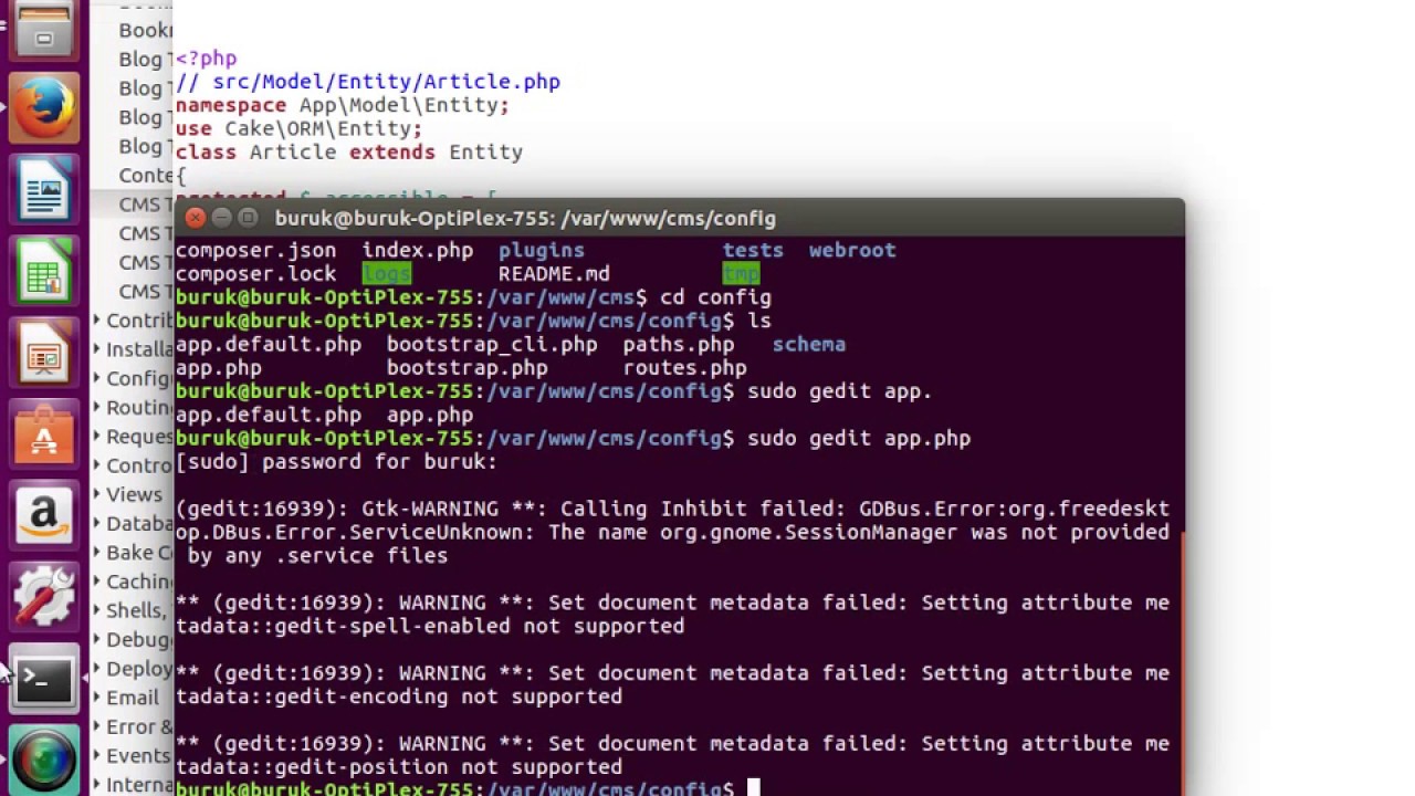 Creating my first cms application using cakephp 3.4