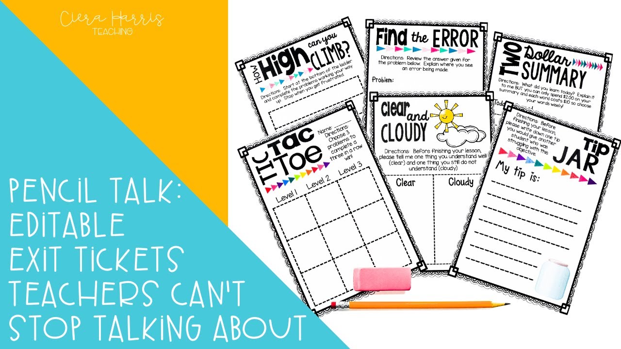 Teachers LOVE These Editable Exit Tickets | Ciera Harris Teaching