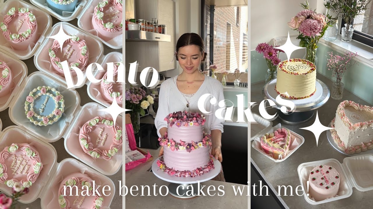 Make bento cakes with me! | A day in my life as a home baker