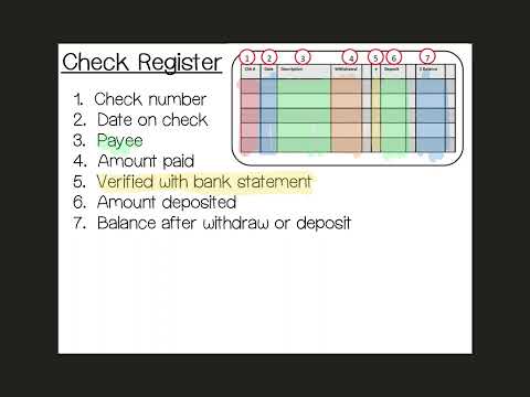 Check writing + check registers