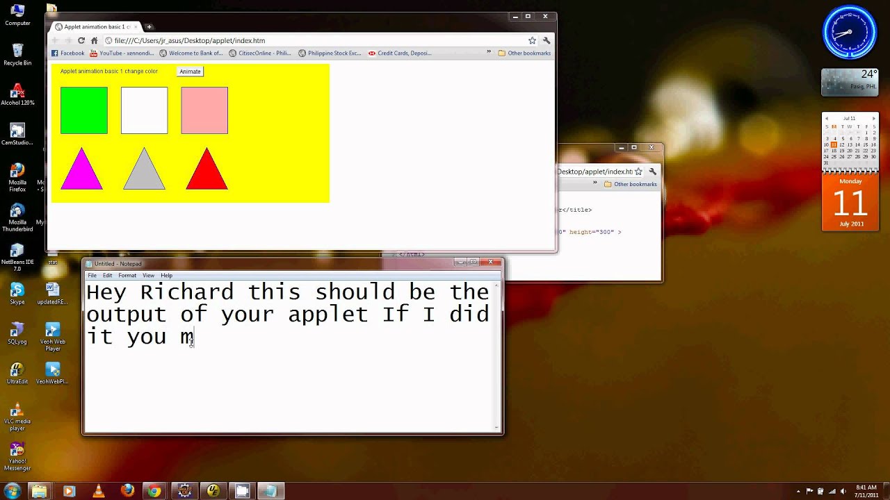Java applet animation basic 1