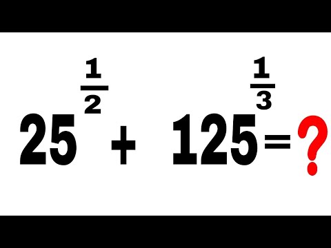 😳 CLEAN BASIC MATHEMATICS 25^1/2+125^1/3=? #Shorts