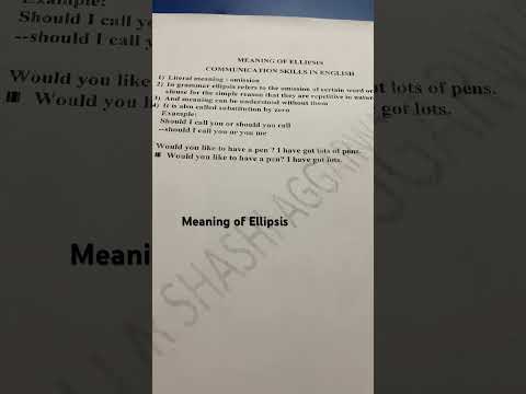 Meaning of Ellipsis