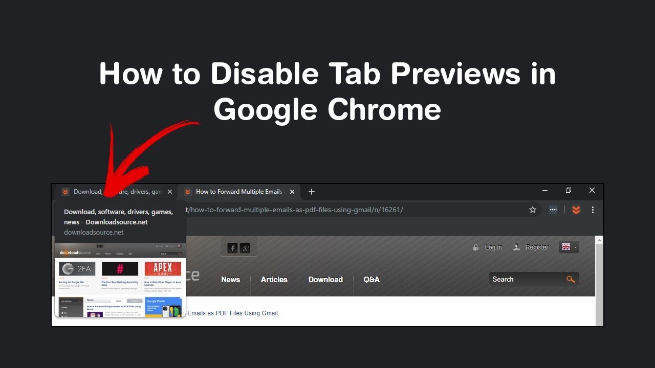 How to Disable Tab Previews (Tab Hover Cards) in Google Chrome.