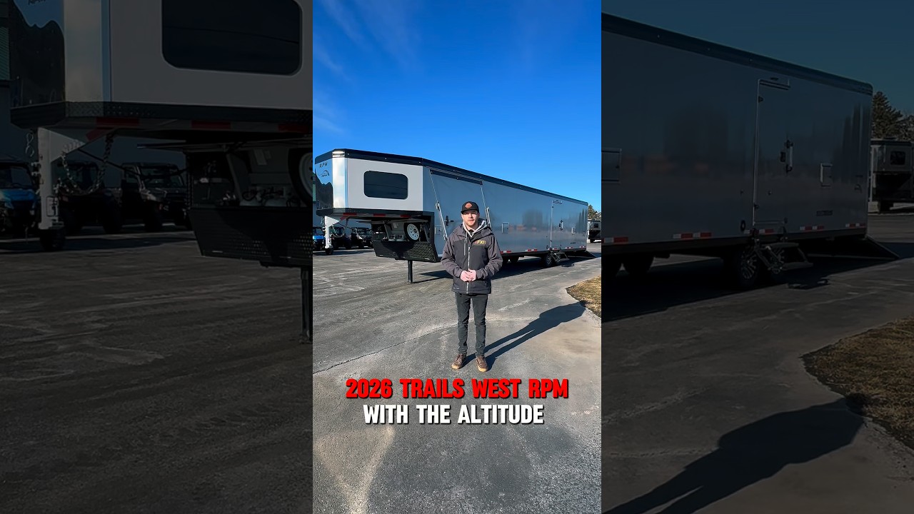 2026 Trails West RPM Trailer - Altitude Package Walkaround 🔥 #trailswest #snowmobiletrailer